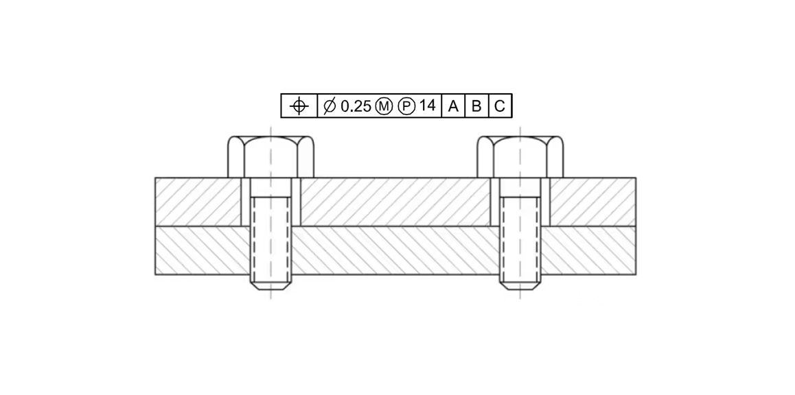 Fastener design and projected tolerance zone